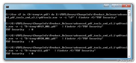 how to use verypdf tool to find whether a batch of pdf files are secured or not verypdf