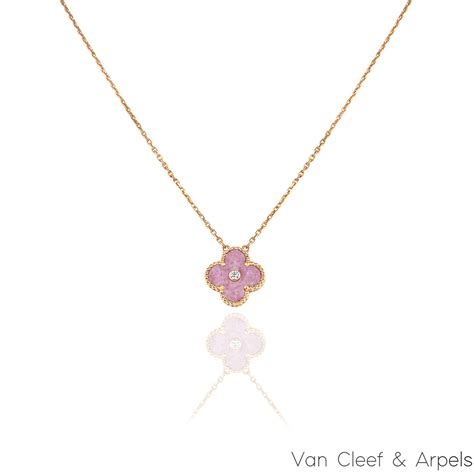 Van Cleef Arpels Limited Edition Rhodonite Vintage Alhambra Holiday
