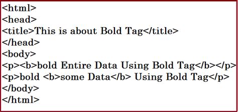 Html Tag For Bold And Font Size Pelajaran