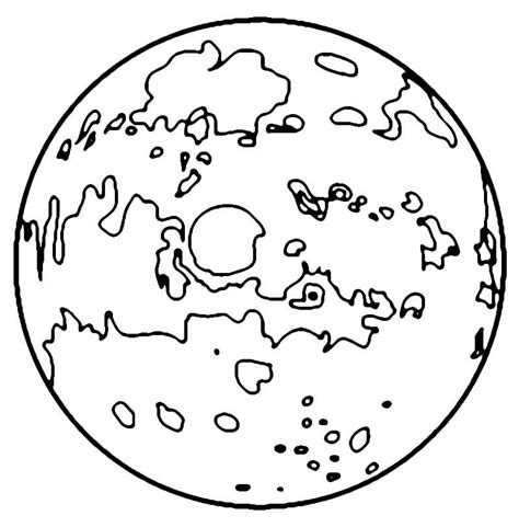 Desenhos de Planeta Marte Para Crianças para Colorir e Imprimir