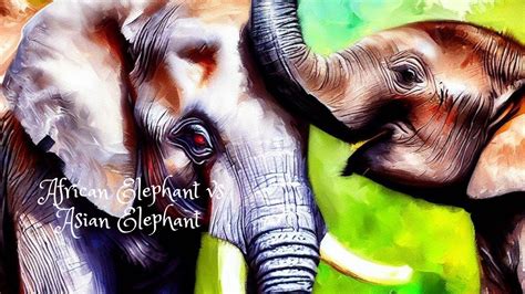African Elephant Vs Asian Elephant Youtube