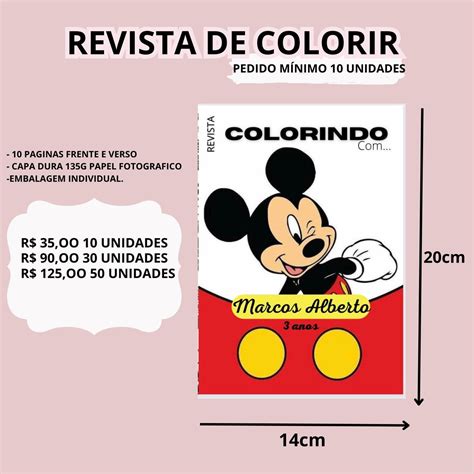 Revista De Colorir Personalizada Unidades Elo