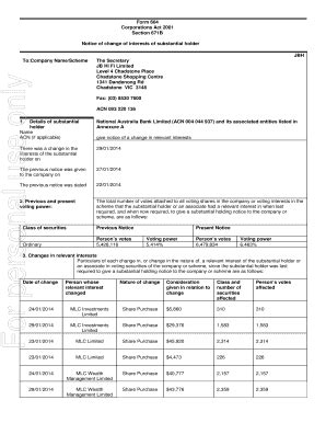 Fillable Online Asx Corporations Law Form 604 Australian