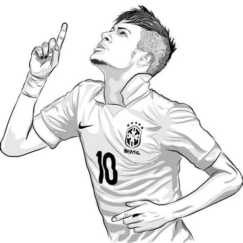 Neymar Coloring Pages At GetColorings Free Printable Colorings