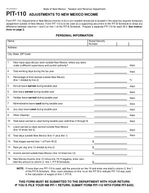Nm Trd Pit Fill Out Tax Template Online