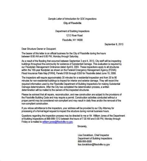 12 Sample Introduction Letters Writing Letters Formats Examples