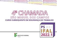 Campus São Miguel convoca aprovados da 4ª chamada do curso subsequente