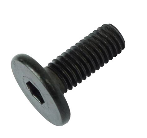 10xwkręt M6 x 16 mm z łbem walcowym czarna śruba meblowa wkręt