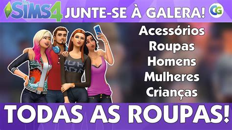 The Sims 4 Junte Se À Galera Roupas e Acessórios YouTube