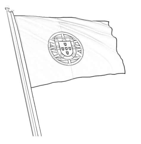Desenhos De Bandeira De Portugal Para Colorir E Imprimir