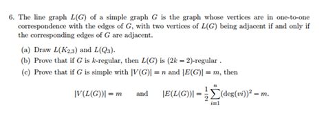 solved the line graph l g of a simple graph g is the graph