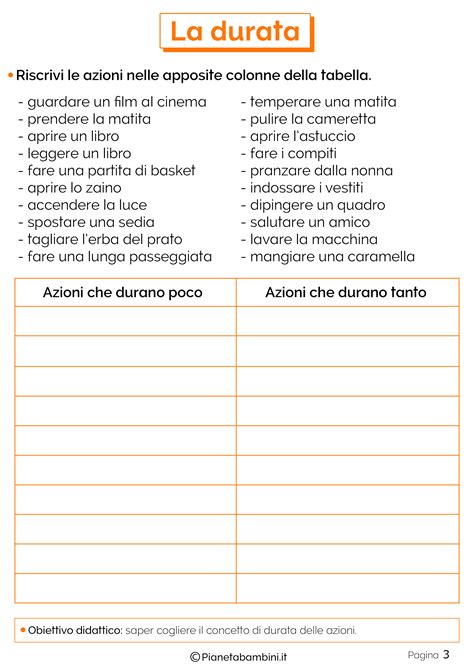 La Durata Del Tempo Schede Didattiche Per La Scuola Primaria Schede