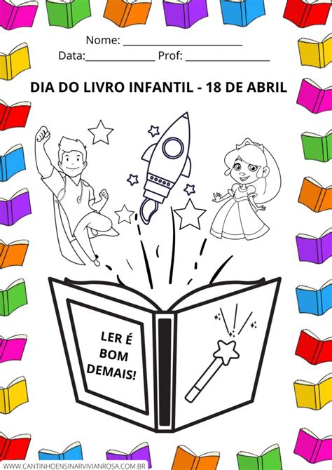Dia Nacional do Livro Infantil Atividades para Baixar Grátis