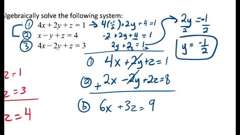 Solving Systems Of Equations With Variables By Elimination Youtube