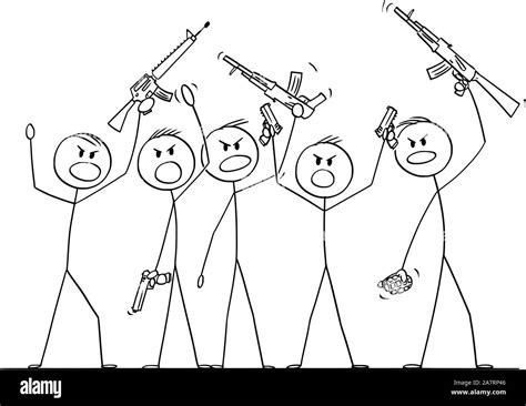 Vector Cartoon Stick Figure Drawing Conceptual Illustration Of Group Or