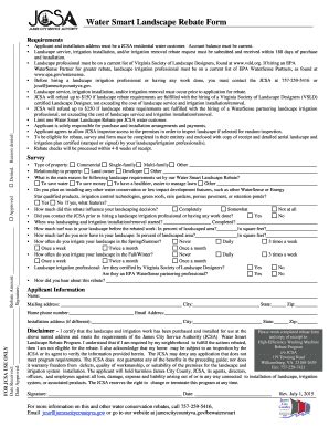 Fillable Online Jamescitycountyva Water Smart Landscape Guide Rebate