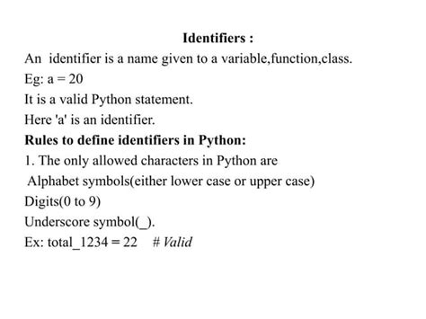 parts of python programming language pptx