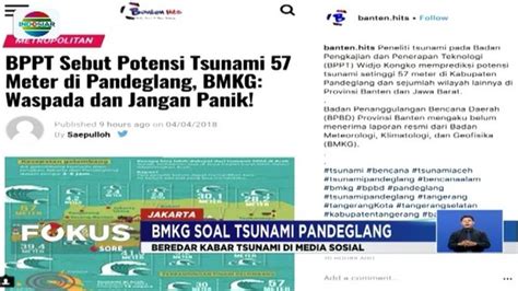 Potensi Tsunami Di Pandeglang BMKG Minta Warga Tetap Tenang News
