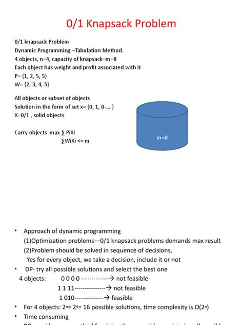 0 1 knapsack problem dynamic programming pdf