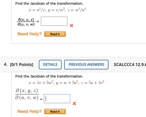 Solved Find The Jacobian Of The Transformation X U V Chegg