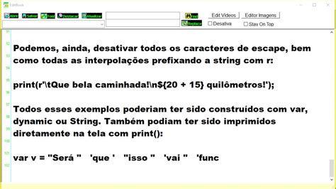 Curso Tutorial De Dart Para Flutter O Tipo String Primeira