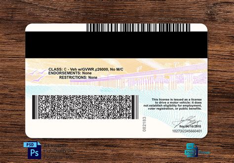 California Driver License Template V Psd Stores