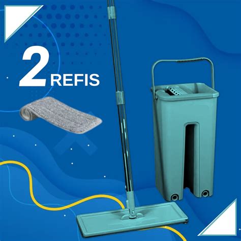 Mop Lava E Seca Flat Multiuso Vertical Balde Esfreg O Rodo Refis