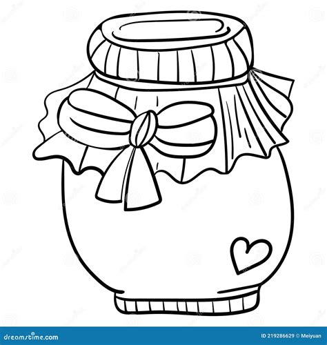 Vidrio De Tarro Dibujado A Mano Para Mermelada Vector Doodle