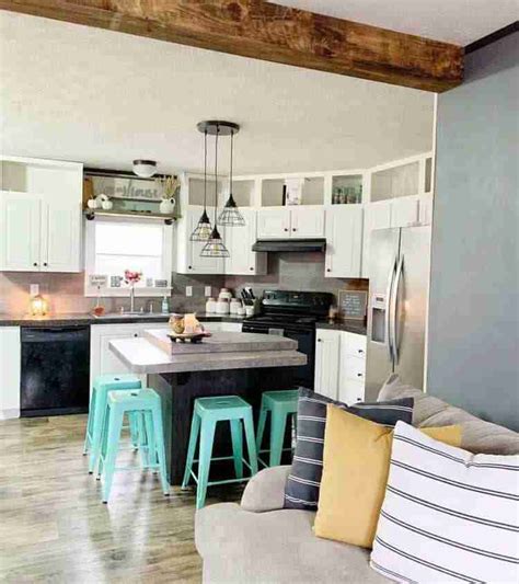 Double Wide Home Is A Modern Farmhouse Stunner Mobile Home Living