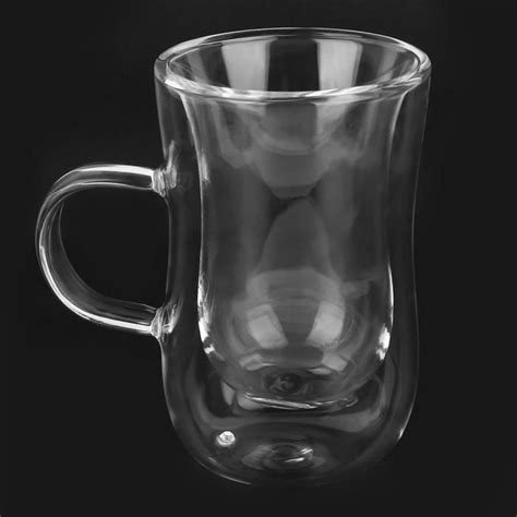 80ML double paroi tasse à café en verre transparente en verre tasse à