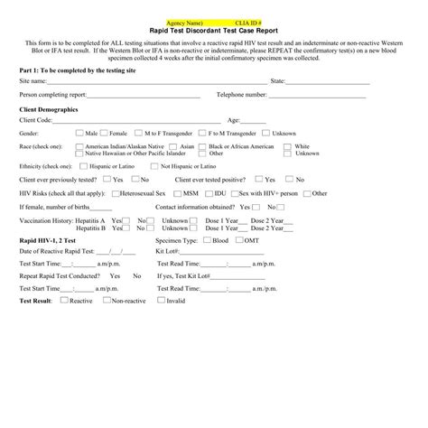 Negative Hiv Test Form Fill Out Printable Pdf Forms Online