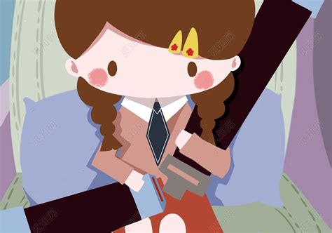 系安全带交通安全小学生安全教育插画图片素材免费下载 觅知网