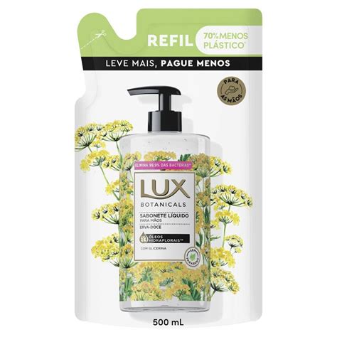 Sabonete Líquido Lux Botanicals Erva Doce 500ml Refil PanVel Farmácias