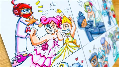 Drawing Alphabet Lore Couple Real Life So Funny Love Wedding Day Story