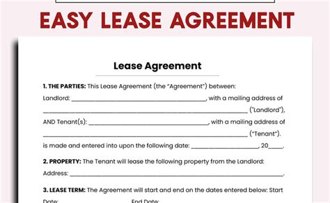 15 Printable Lease Agreement Options Addify