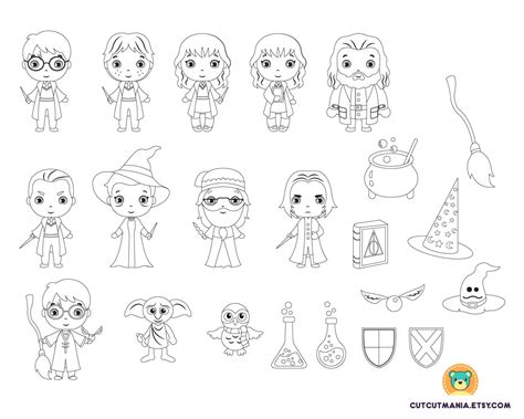 Kawaii Harry Potter Coloring Pages Coloring Pages