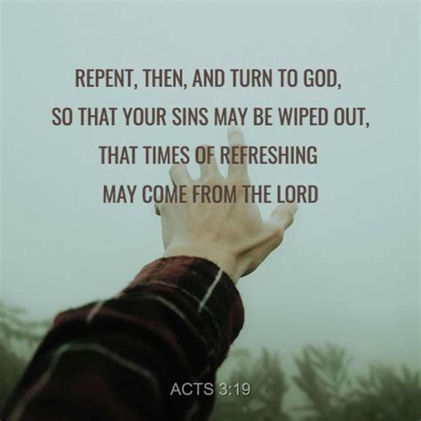 Acts Of The Apostles 3 19 20 Now Repent Of Your Sins And Turn To God