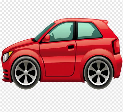 Coche Rojo De Dibujos Animados Personaje Animado Auto Compacto Juego