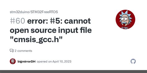 Error 5 Cannot Open Source Input File Cmsis Gcc H Issue 60