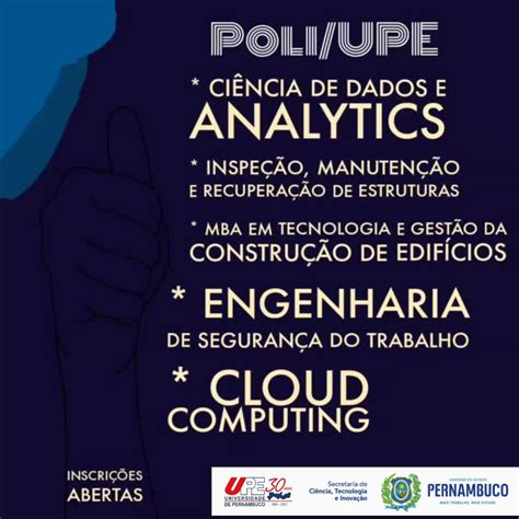 Estão abertas as inscrições para cinco cursos de Especialização que