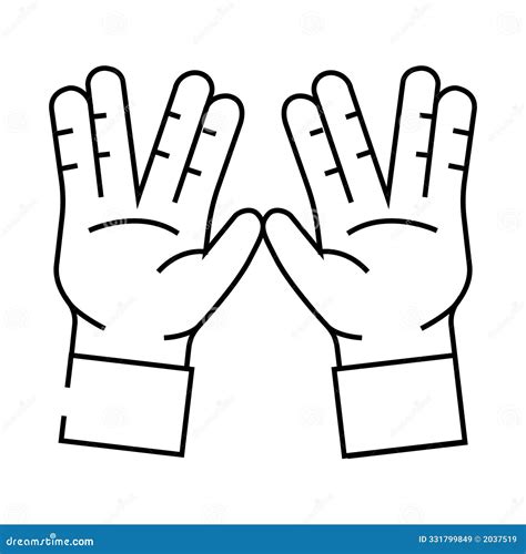 Tap Gesture Line And Silhouette Color Icon Set Hand Cursor Of Computer