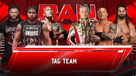 Mega Showdown Roman Reigns Dean Ambrose Rock Vs Cody Rhodes Seth