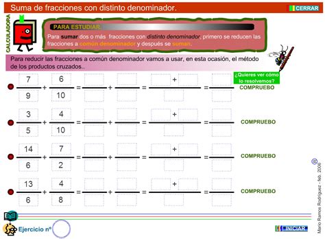 Como Sumar Fracciones Con Distinto Denominador Ejemplos Opciones De Ejemplo