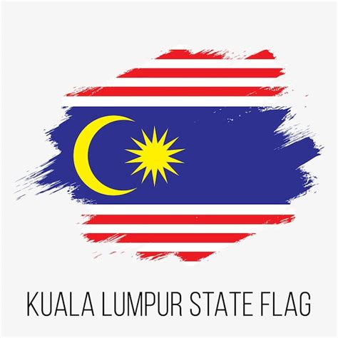 Premium Vector Malaysia State Kuala Lumpur Vector Flag Design