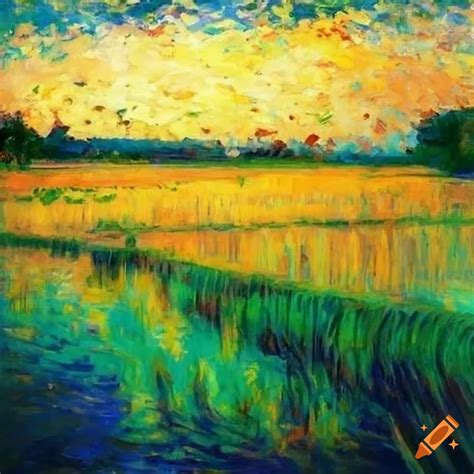 Philippine Rice Fields In Impressionist Style On Craiyon