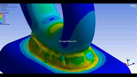 ansys wb static structural fea simulation of the welding process of steel parts youtube