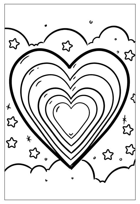 Desenhos de Coração para Colorir e Pintar Tudo Para Colorir