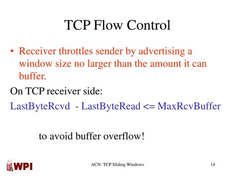 Ppt Tcp Sliding Windows With Flow Control And Congestion Control
