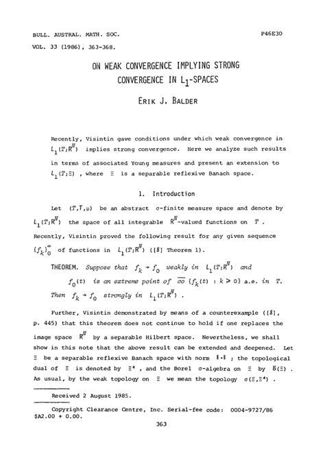 pdf on weak convergence implying strong convergence in l1 spaces