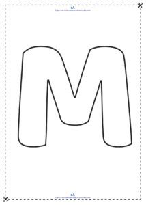 ᐅ Letra M Mayúscula Estilo Globo Para ImprimirPDF 2024